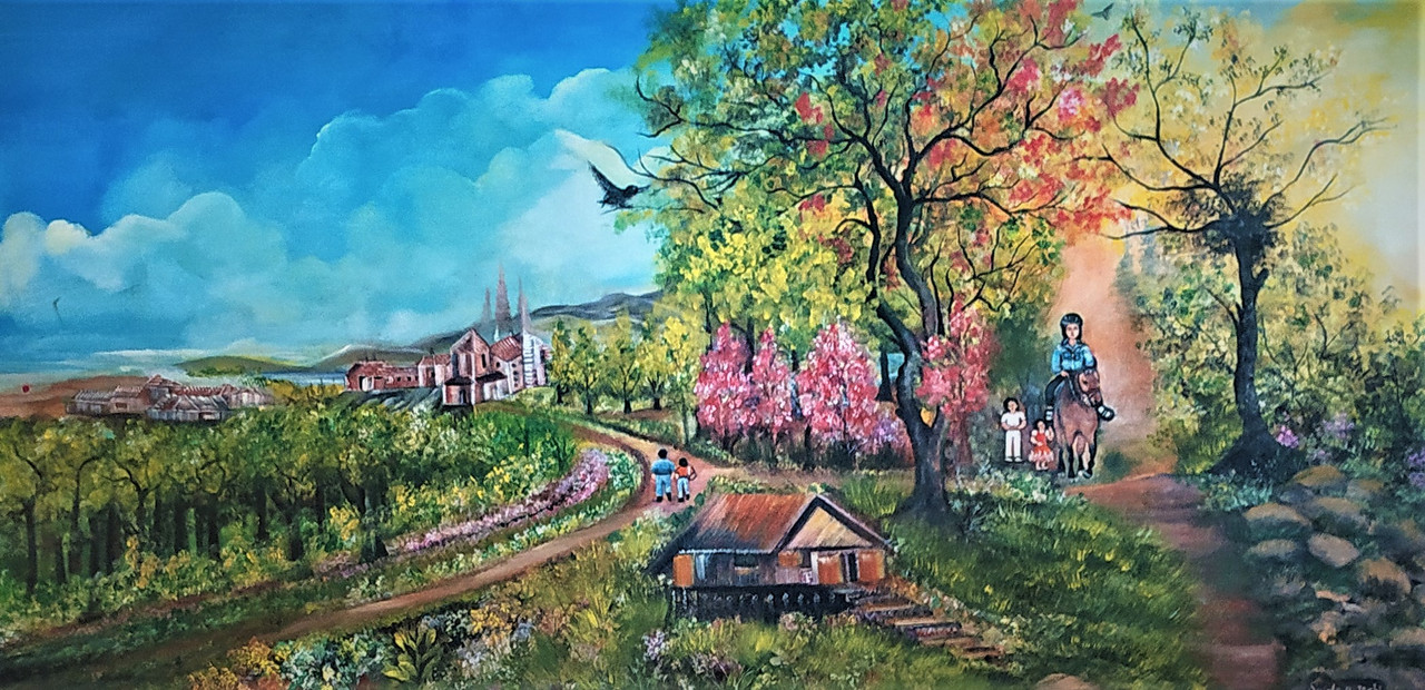 Buy Rustic Rural Handmade Painting by SUJATA JOSHI. Code:ART_7433_68047 ...