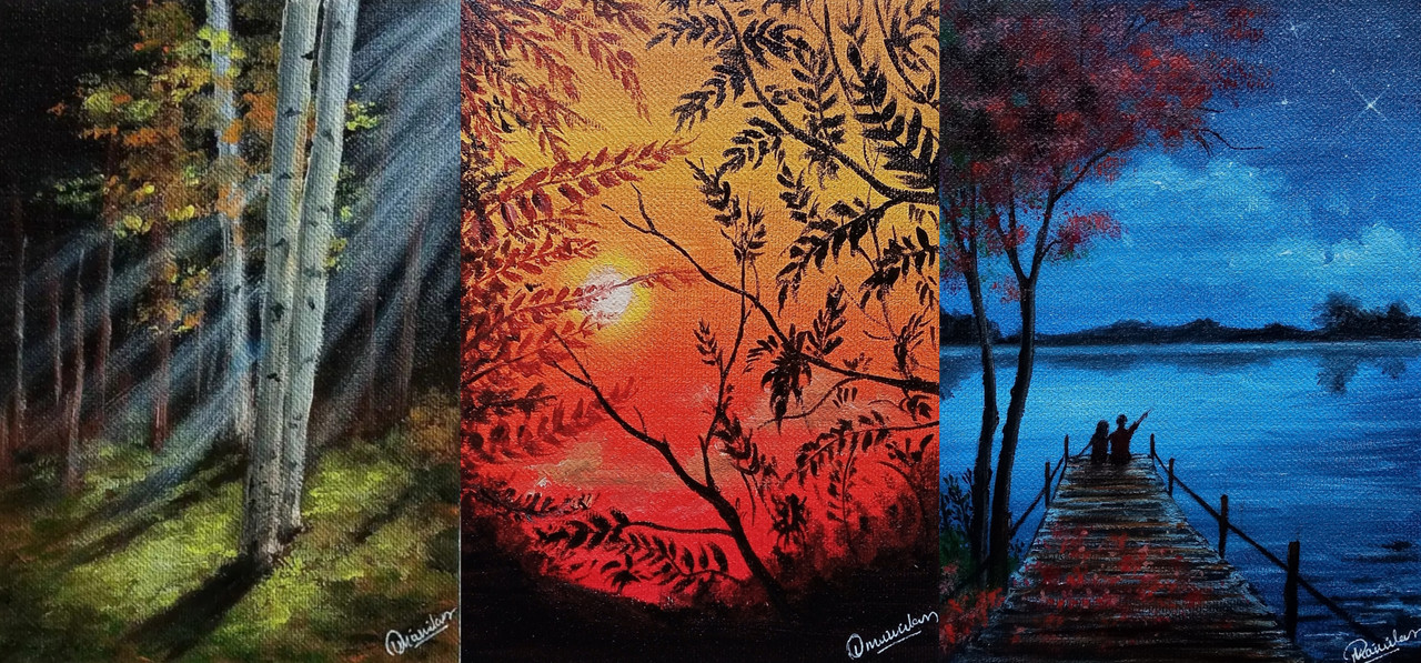 Buy Different form of hopeful lights Handmade Painting by VIDHANT ...