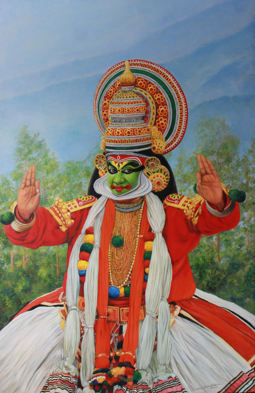 Buy Kathakali Handmade Painting by VISHAL DEORUKHKAR. Code:ART_8902 ...
