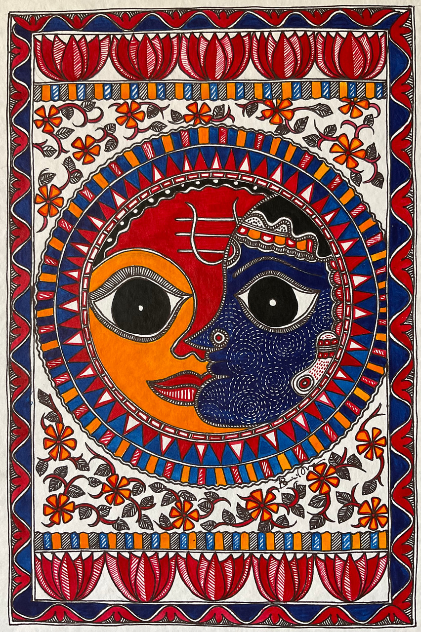 Buy Chanda Suraj Handmade Painting by BHAMINI SHREE. Code:ART_8725 ...