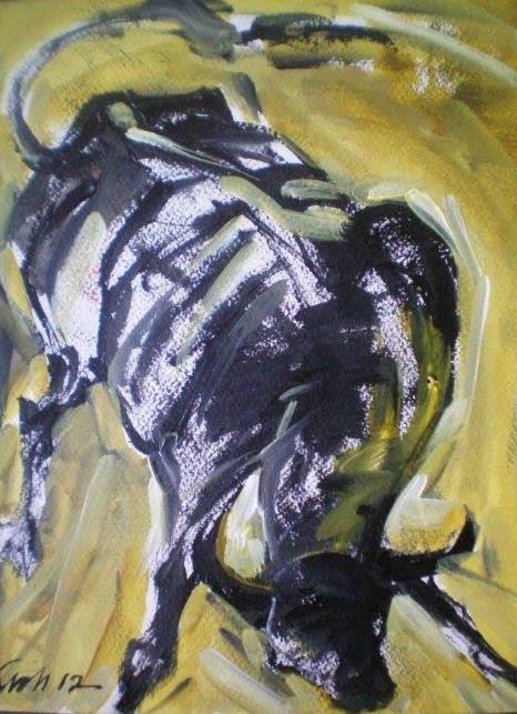 Buy Bull by Kishore Ghosh@ Rs. 7190. Code:ART_KRGH08_0913 - Shop Art ...