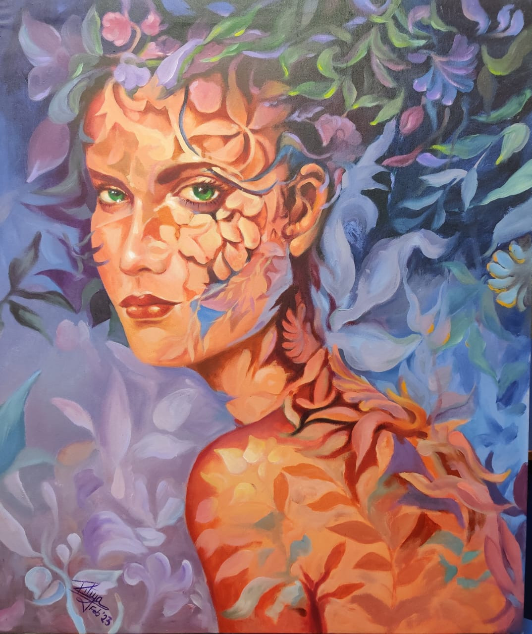 Buy NATURE AND WOMEN SERIES - 01 Handmade Painting by RITUJA GAYEN ...