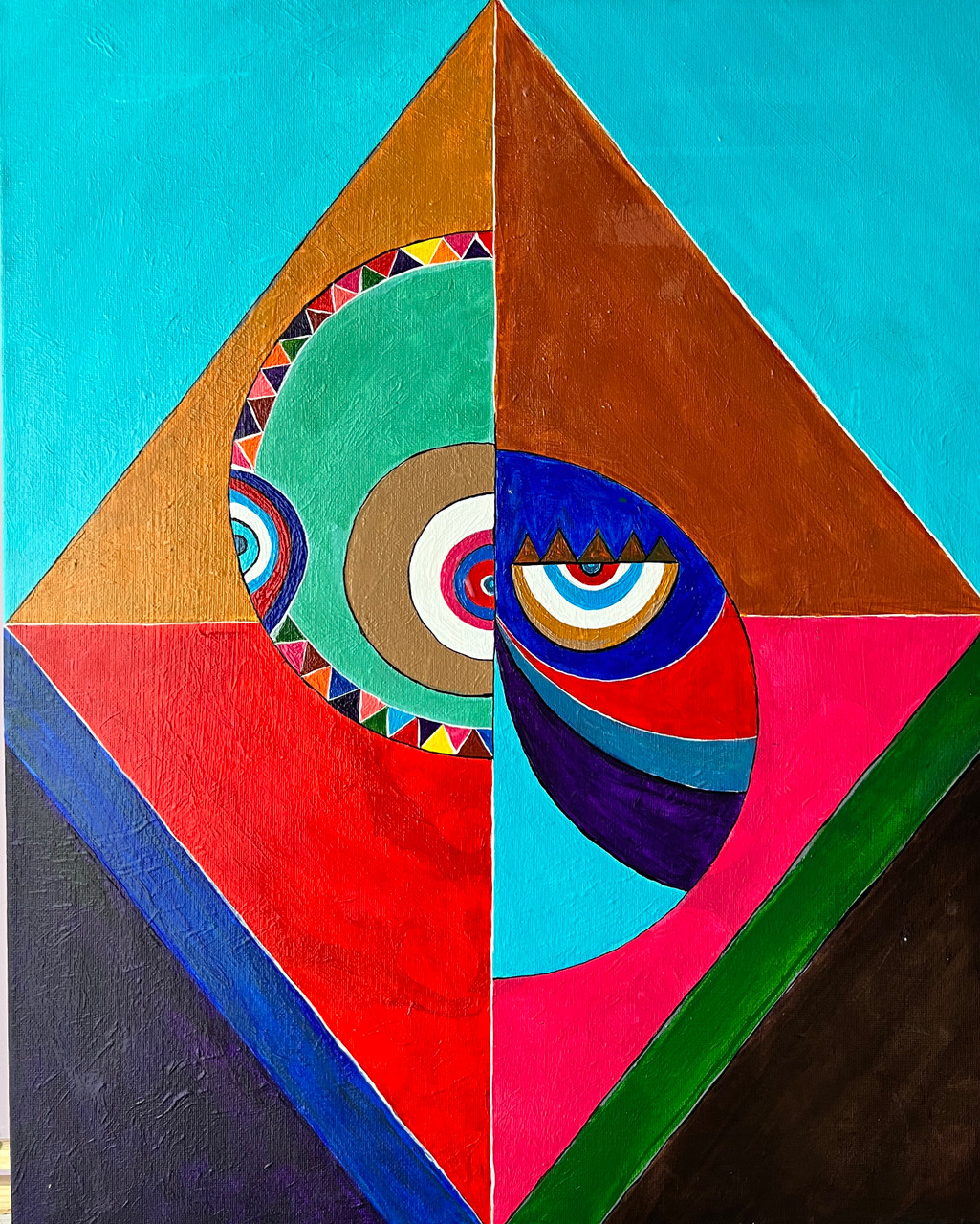 Buy Geometry Handmade Painting by IRYNA AKINCHYTS. Code:ART_8979_74869 ...