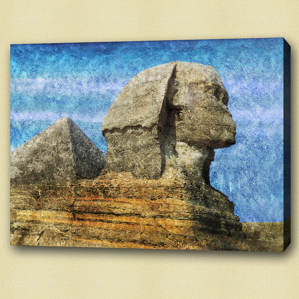 Sphinx And Pyramid Painting