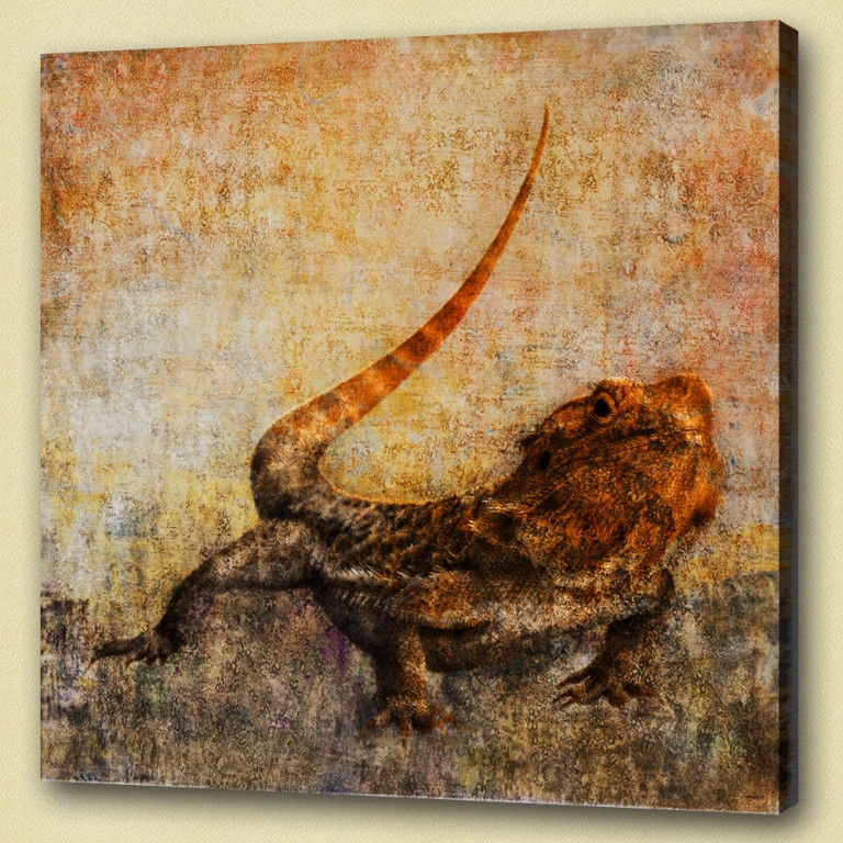 Buy Chameleon 1 - Textured, Abstract, Nature Painting Online | Fizdi