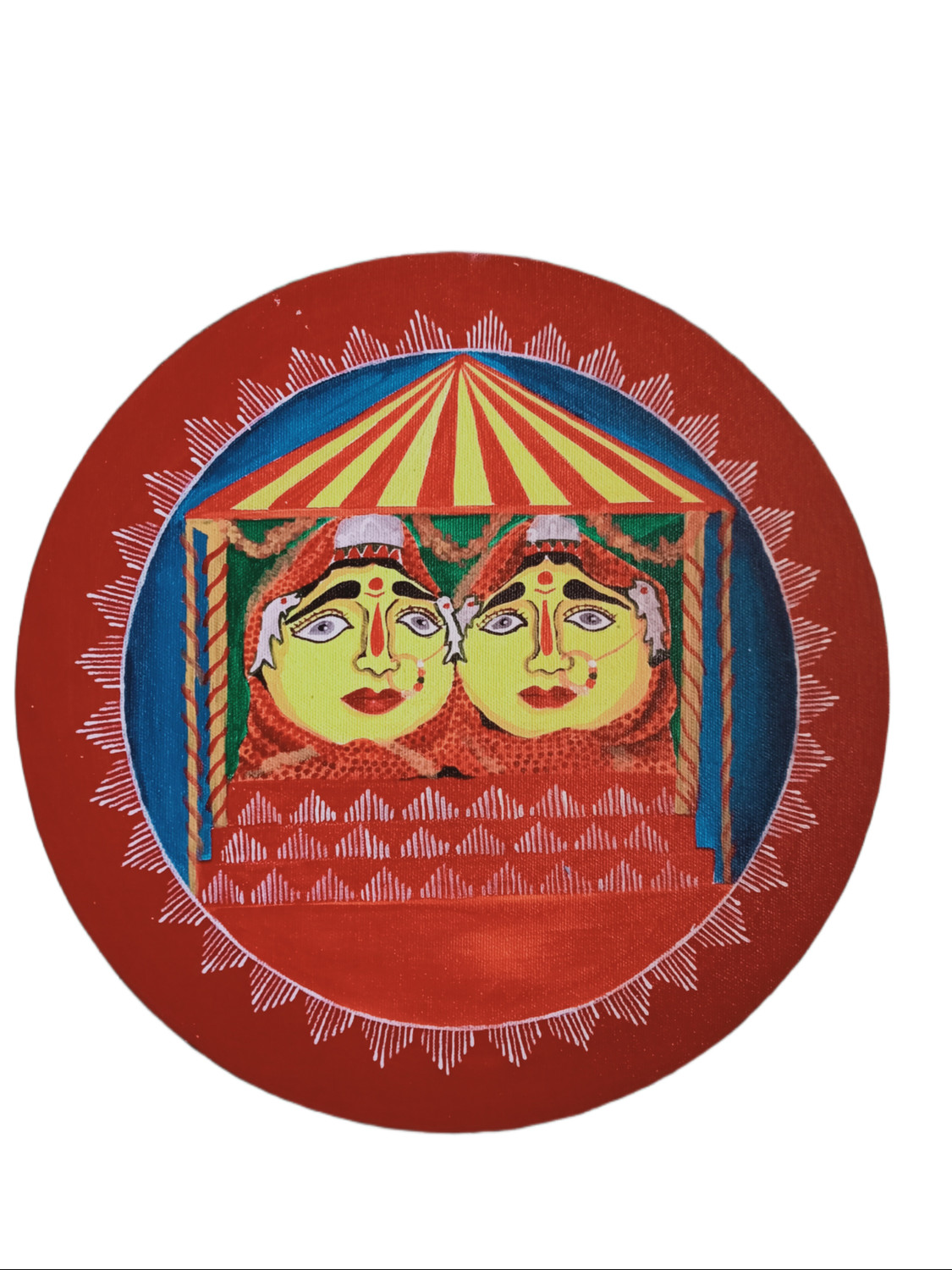 Buy Maa Nanda Sunanda With Aipan Art - Folk, Traditional, Cultural ...