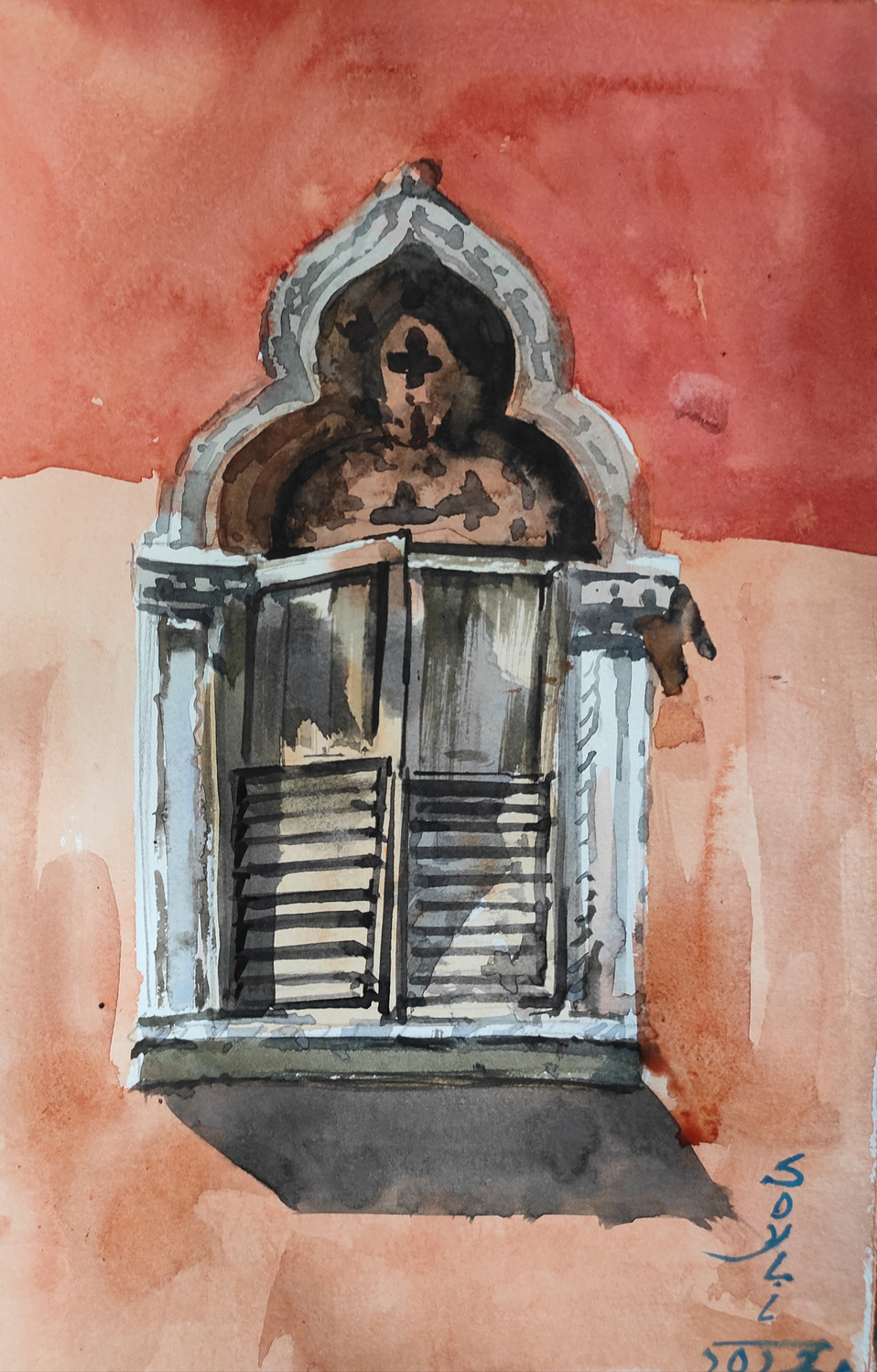 Buy Rajasthani Window - Rustic, Traditional, Indian Painting Online | Fizdi