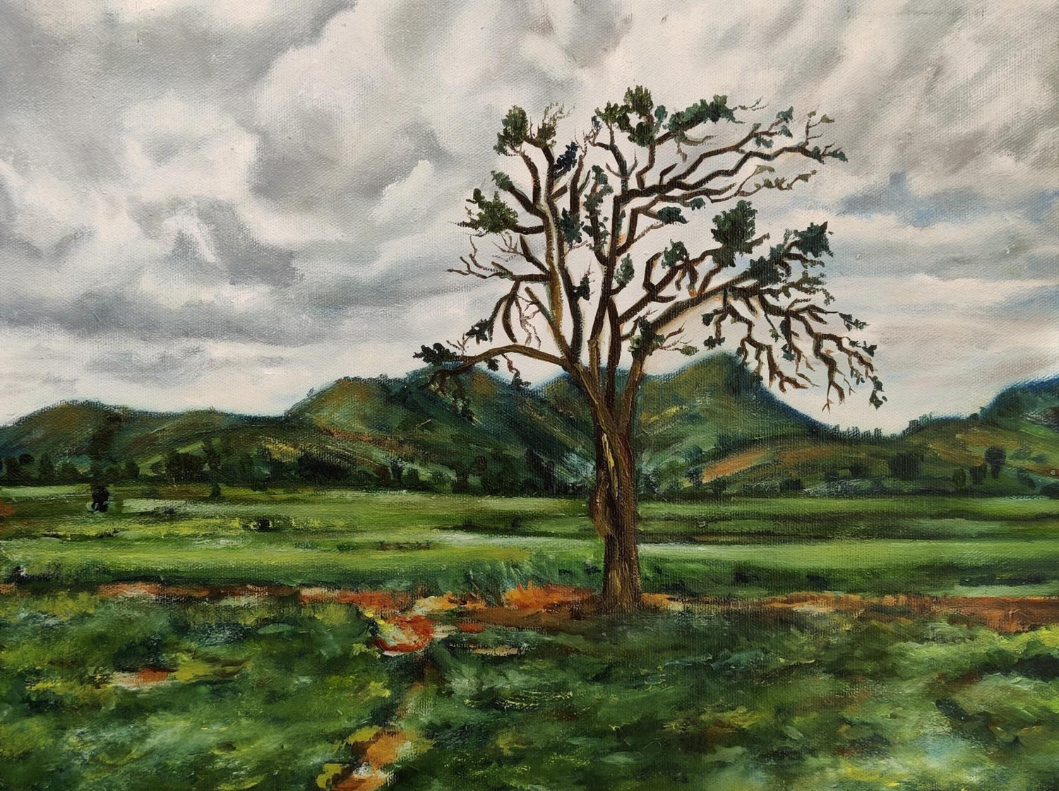 Buy Lone Tree - Realism, Landscape, Natural Painting Online | Fizdi