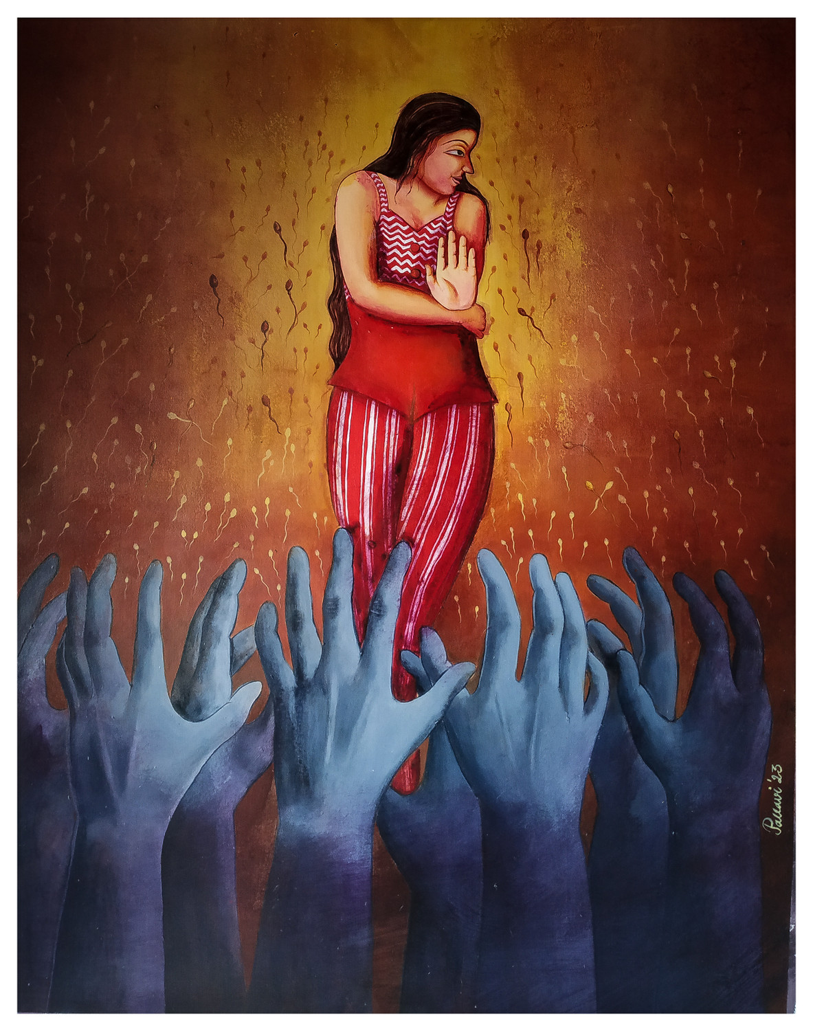 Buy Resistance - Expressive, Figurative, Bold Painting Online | Fizdi