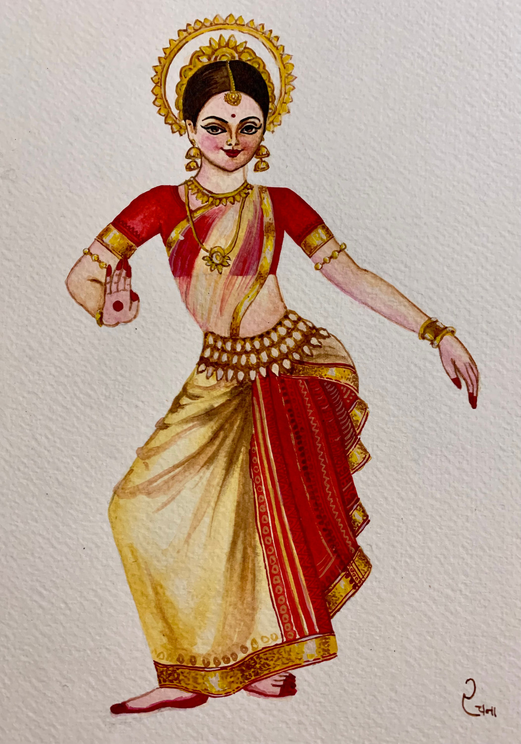 Buy Nritya Handmade Painting by RACHNA TRIVEDI. Code:ART_8947_75540 ...