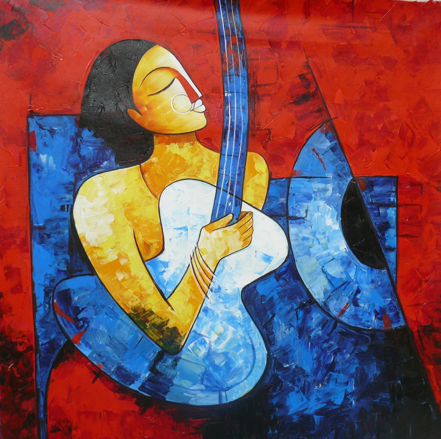 Buy MODERN ABSTRACT FIGURE BY ARTOHOLIC Handmade Painting by ARTOHOLIC ...