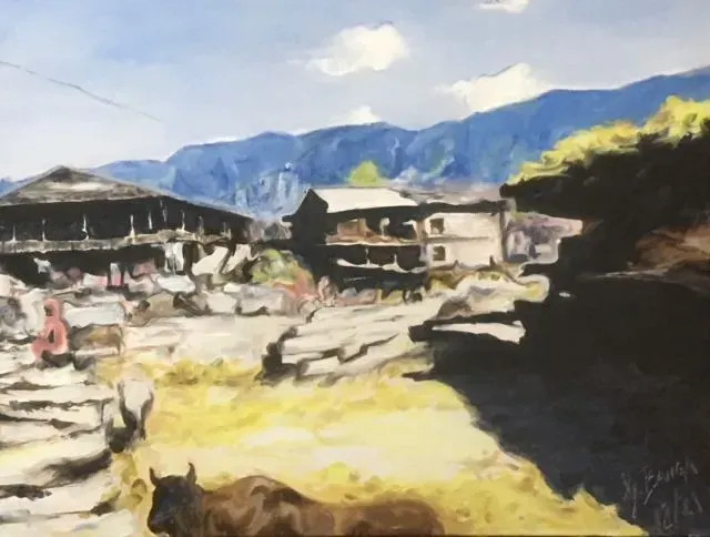 Buy Manali - Impressionist, Landscape Painting Online | Fizdi