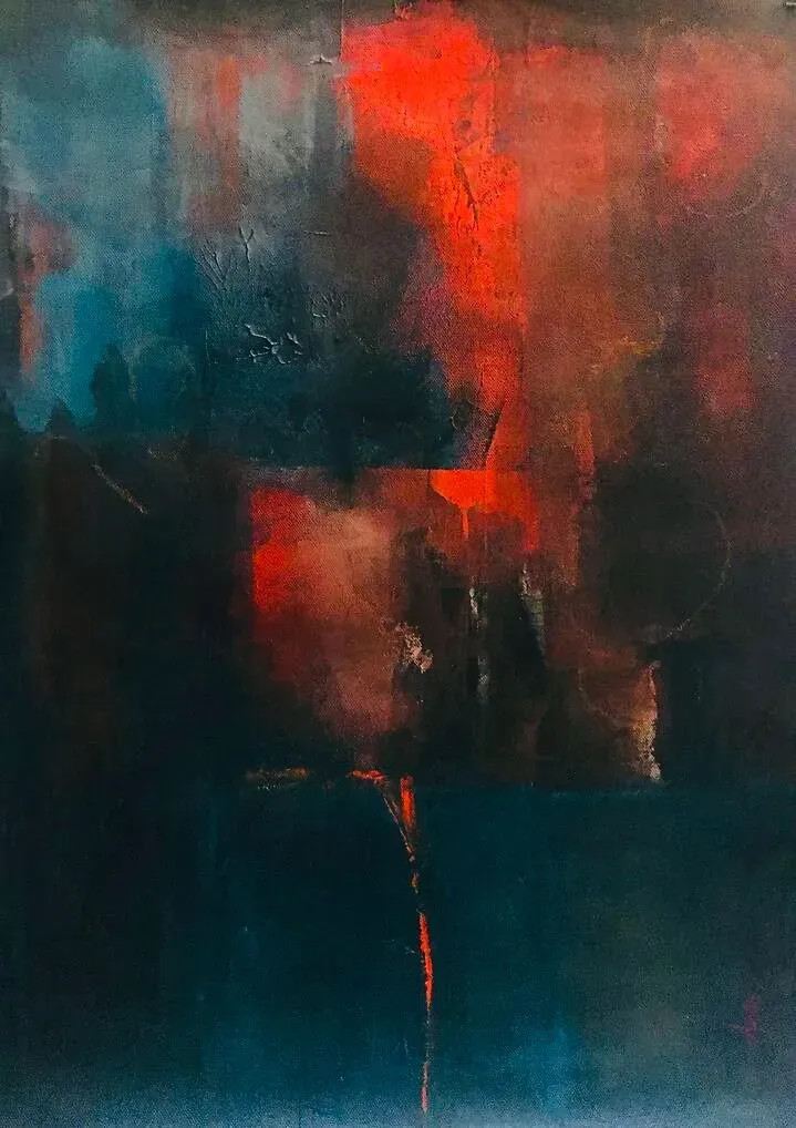 Buy Intense (ART-15163-102151) - Handpainted Art Painting - 17in X 24in ...