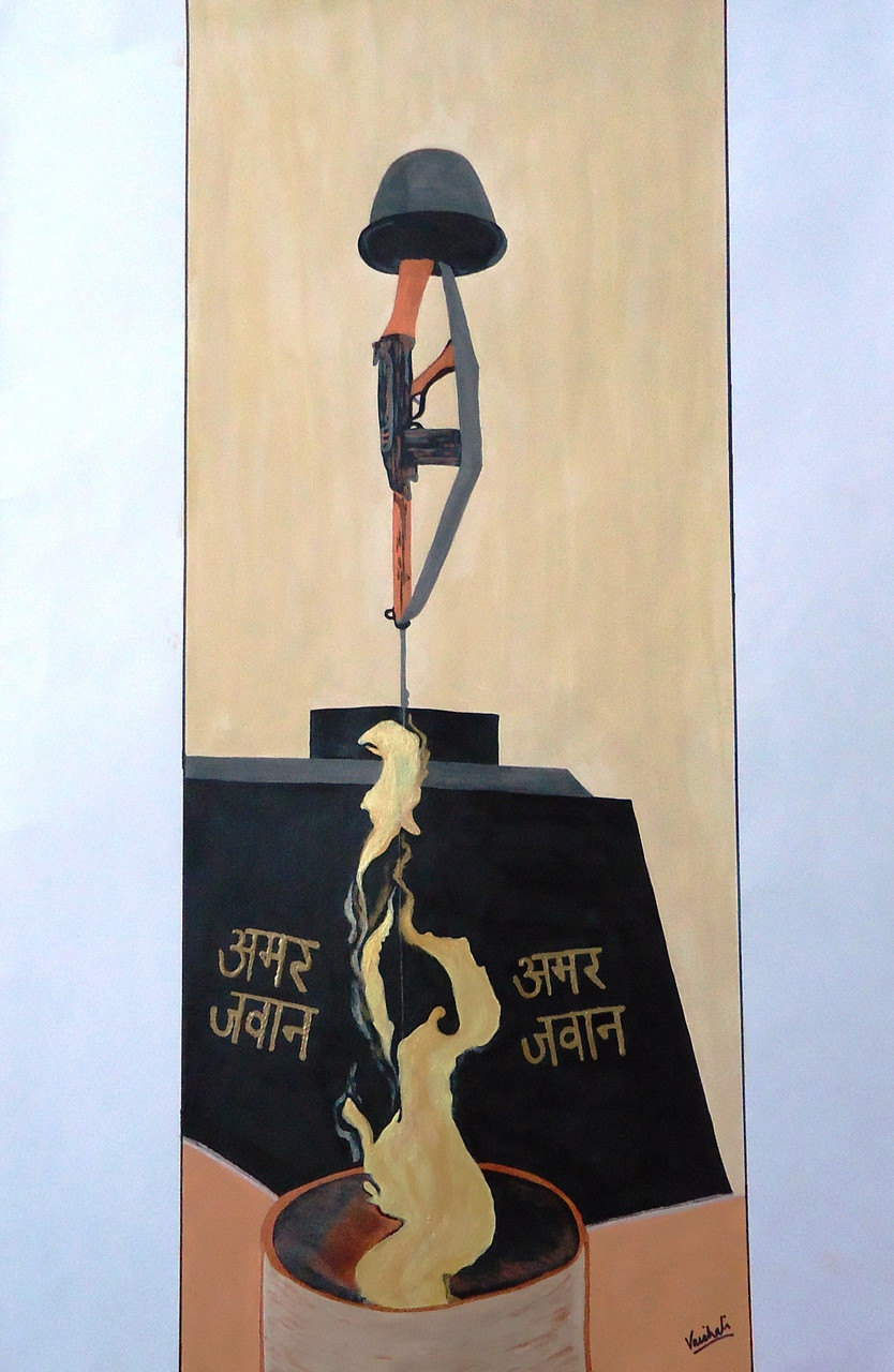 Buy Amar Jawan Jyoti by Vaishali Vats@ Rs. 5790. Code:ART_VIVS03_1422 ...