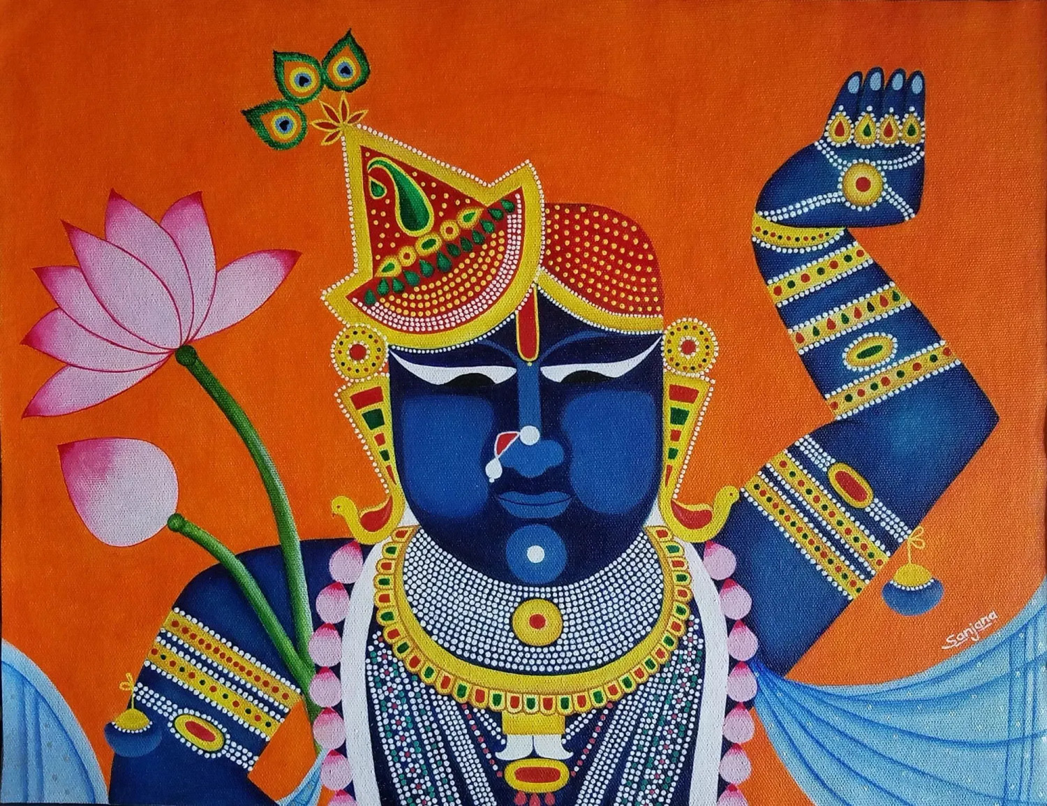 Buy Shrinath Ji - Religious, Traditional, Bold Painting Online | Fizdi