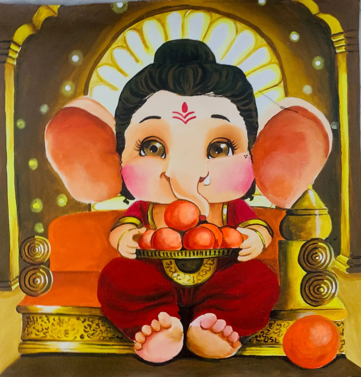 Ganesha Art Animated