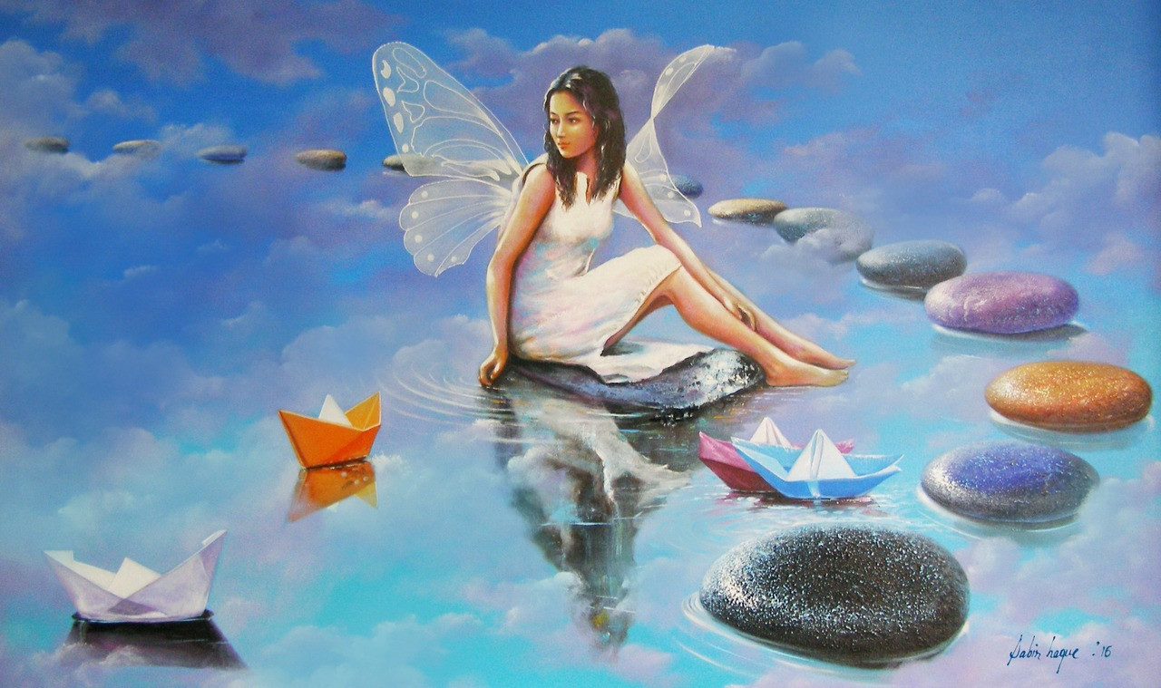 Buy Angel - Surreal, Dreamy, Soft Painting Online | Fizdi