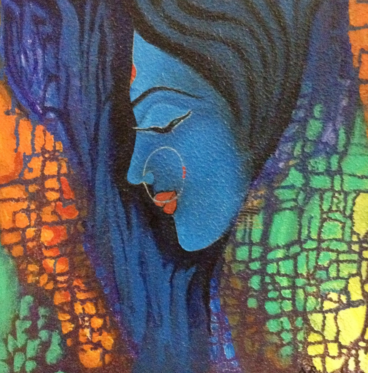 Power - 18in X 18in (Framed),ART_VASH09_1818,Acrylic Colors,Meditation ...