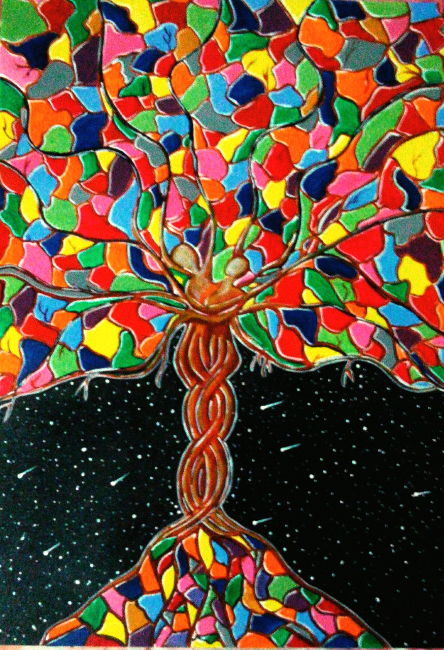 Abstract Tree Of Life Painting Tree Of Life, Abstract Painting,