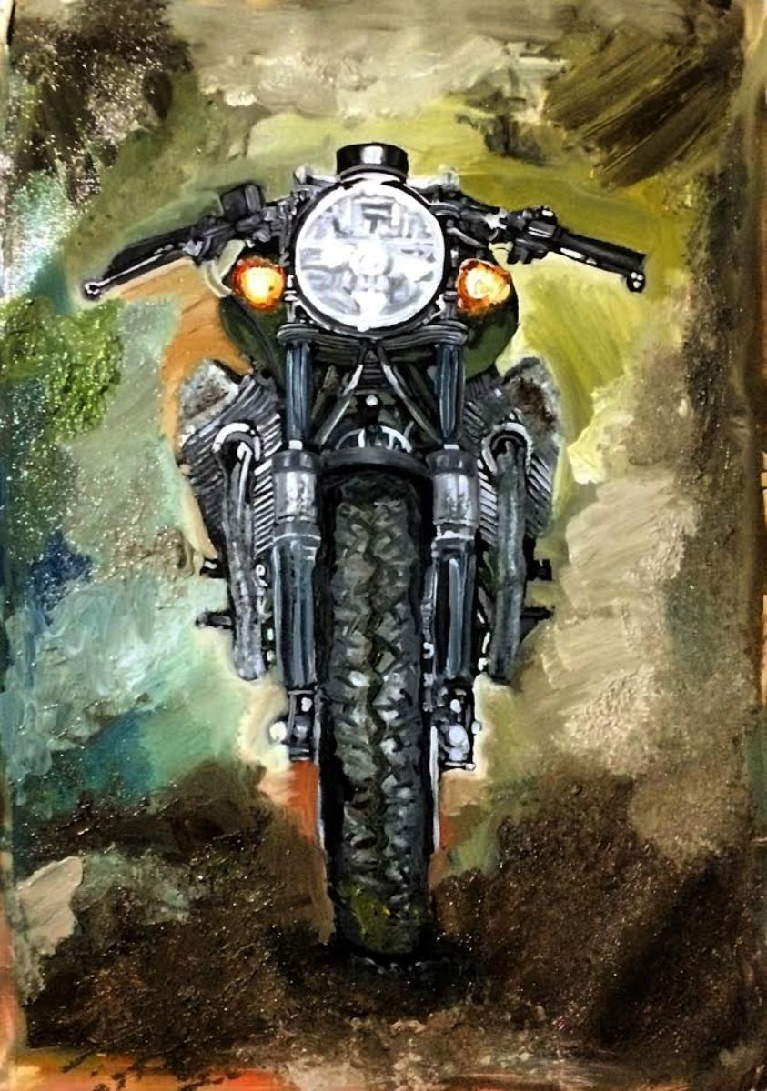 Buy missmessyartist Motorcycle 01 Handmade Painting by NEHA PATIDAR ...