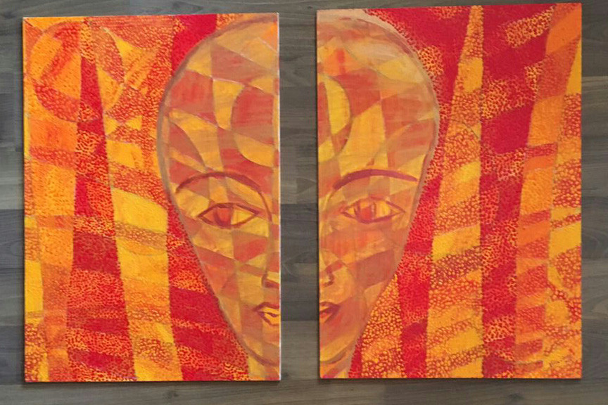 Buy We Two Are One Handmade Painting by Nita Sippy. Code:ART_165_21080 ...