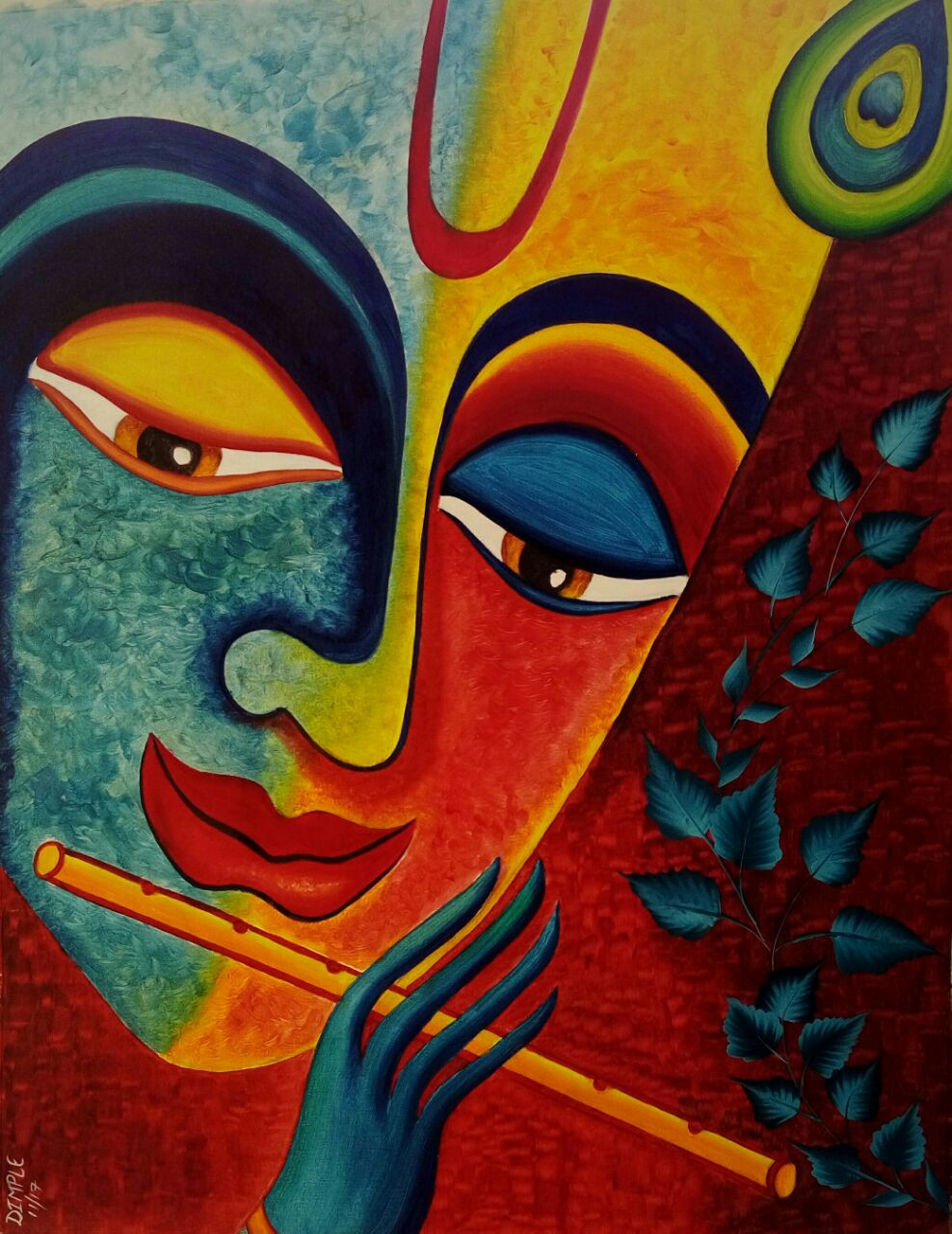 Contemporary Paintings Of Lord Krishna