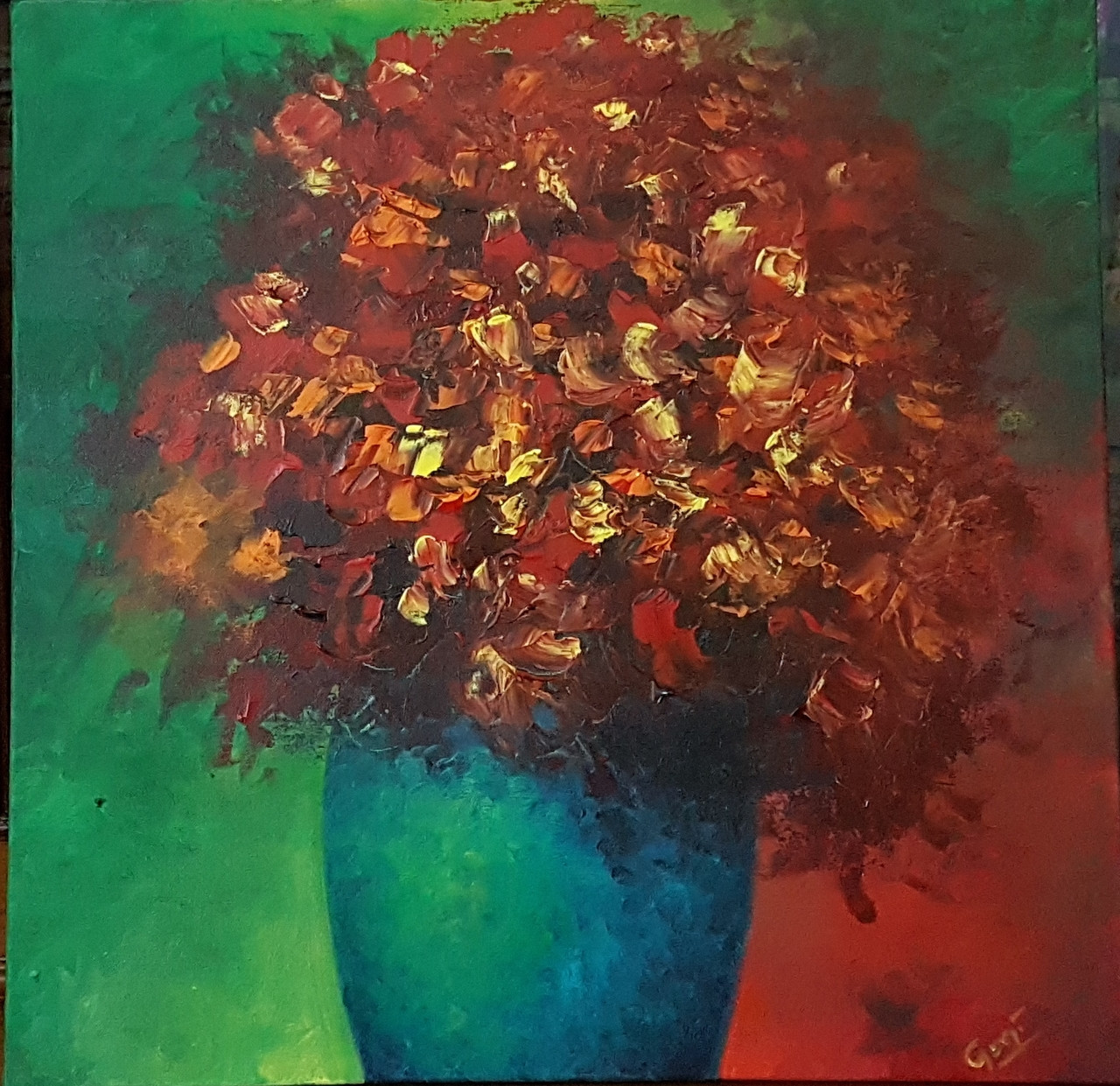 Buy vase Handmade Painting by GARGI SEN. Code:ART_4018_25509 ...