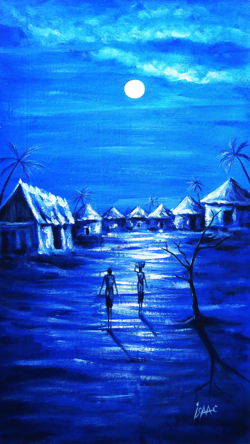 Buy Moonlight - Impressionist, Abstract Painting Online | Fizdi