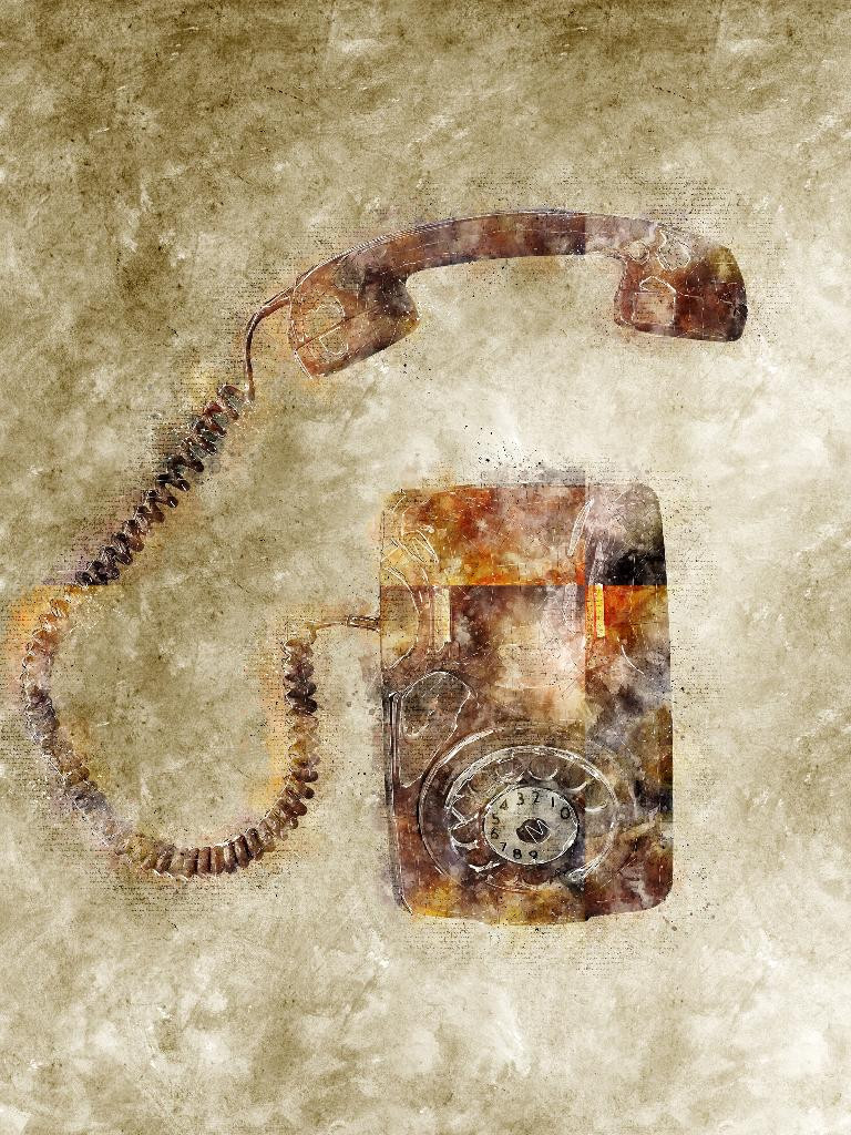 Shop Retro Telephone (PRT_467) - Canvas Art Print - 21in X 28in Canvas ...