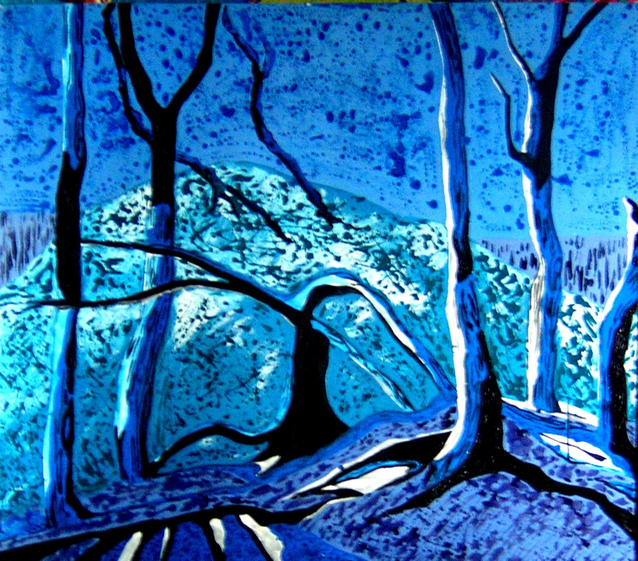 Blue Surrealism - 36in X 48in (Canvas Board),ART_SVCE01_3648,Sourav ...