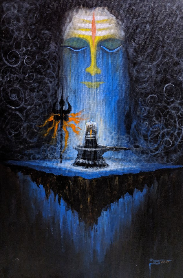 Buy Lord Shiva Handmade Painting by RAMAKRISHNA NIMMARAJU. Code:ART ...