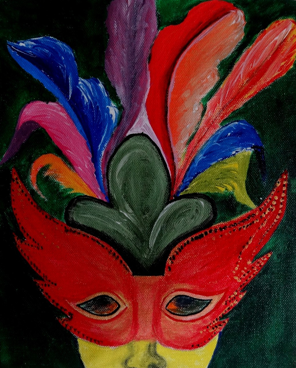 The Mask - 08in X 10in,ART_TISA02_0810,Artist - Trapti Sharma,mask,mask ...
