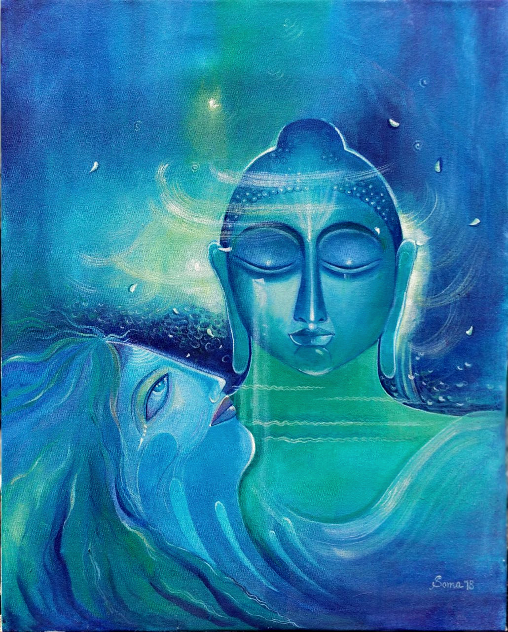 Buy Transcendence Handmade Painting by SOMA BANERJEE. Code:ART_6590 ...