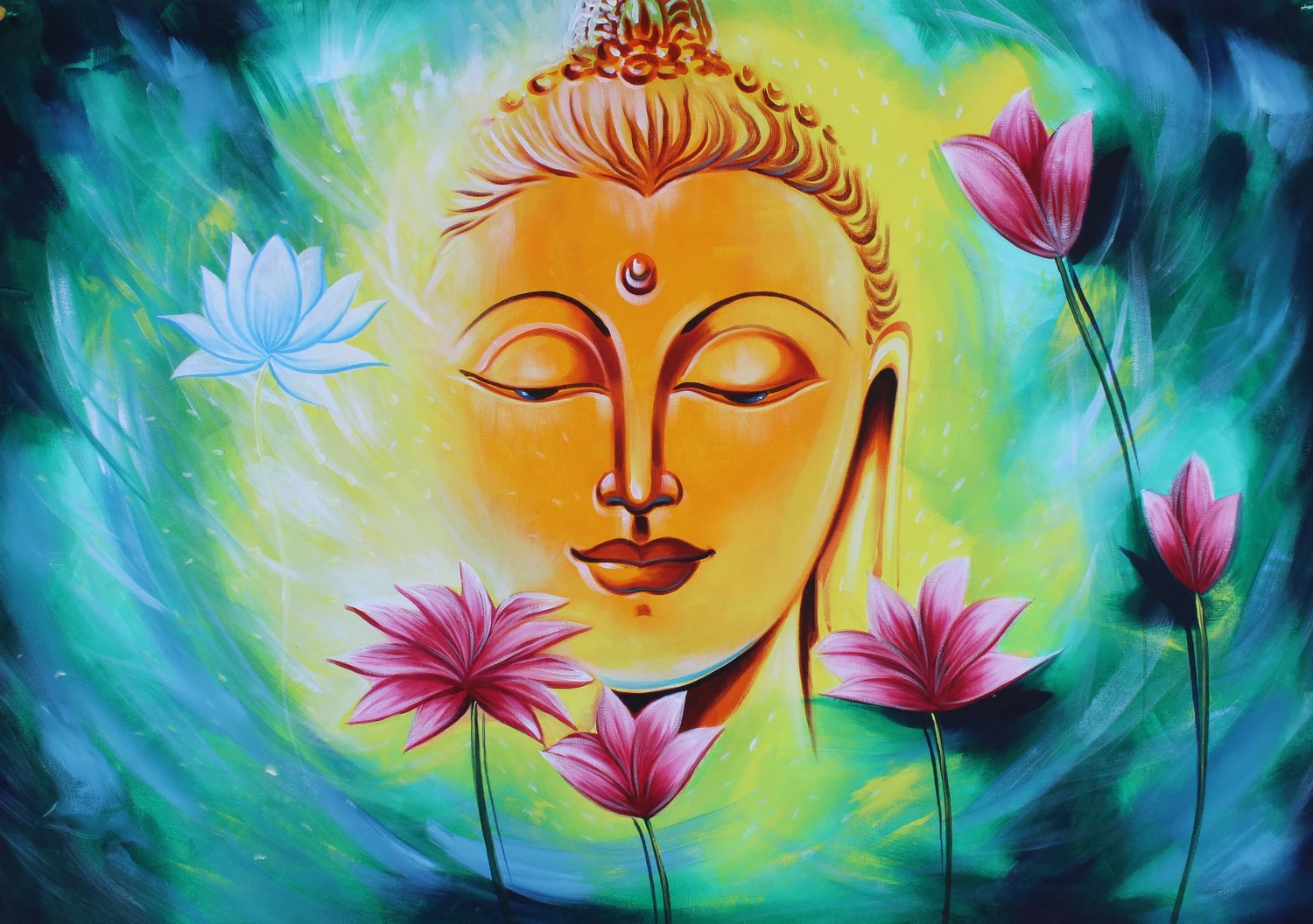 Buddha Paintings With Lotus