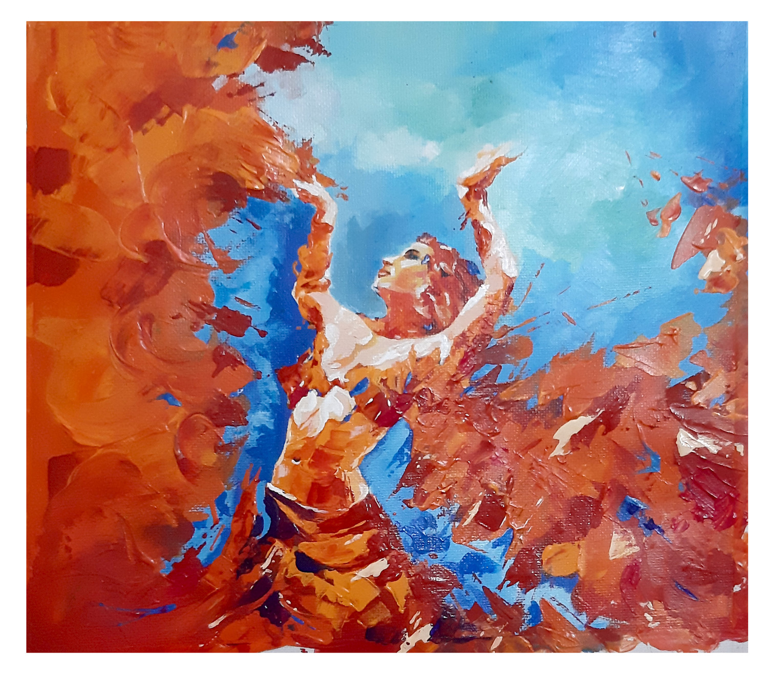 Buy Dancing With Colors - Abstract, Dynamic, Vibrant Painting Online ...