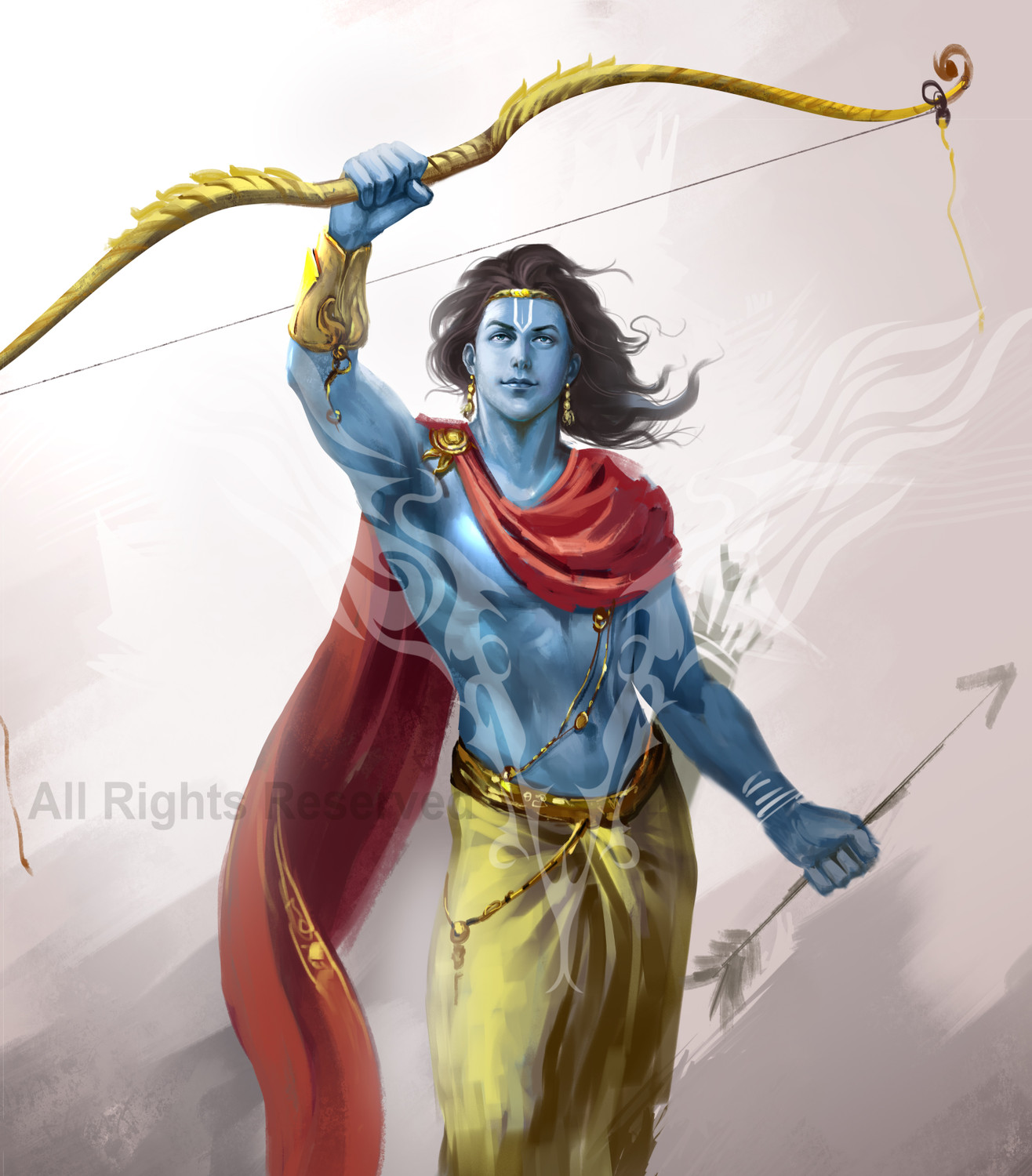 Buy Kodanda Ram - Mythological, Realism Painting Online | Fizdi