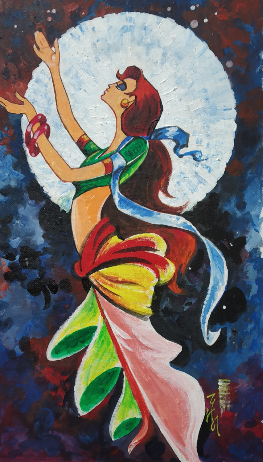 Buy Happy Women - Abstract, Modern, Expressive Painting Online | Fizdi
