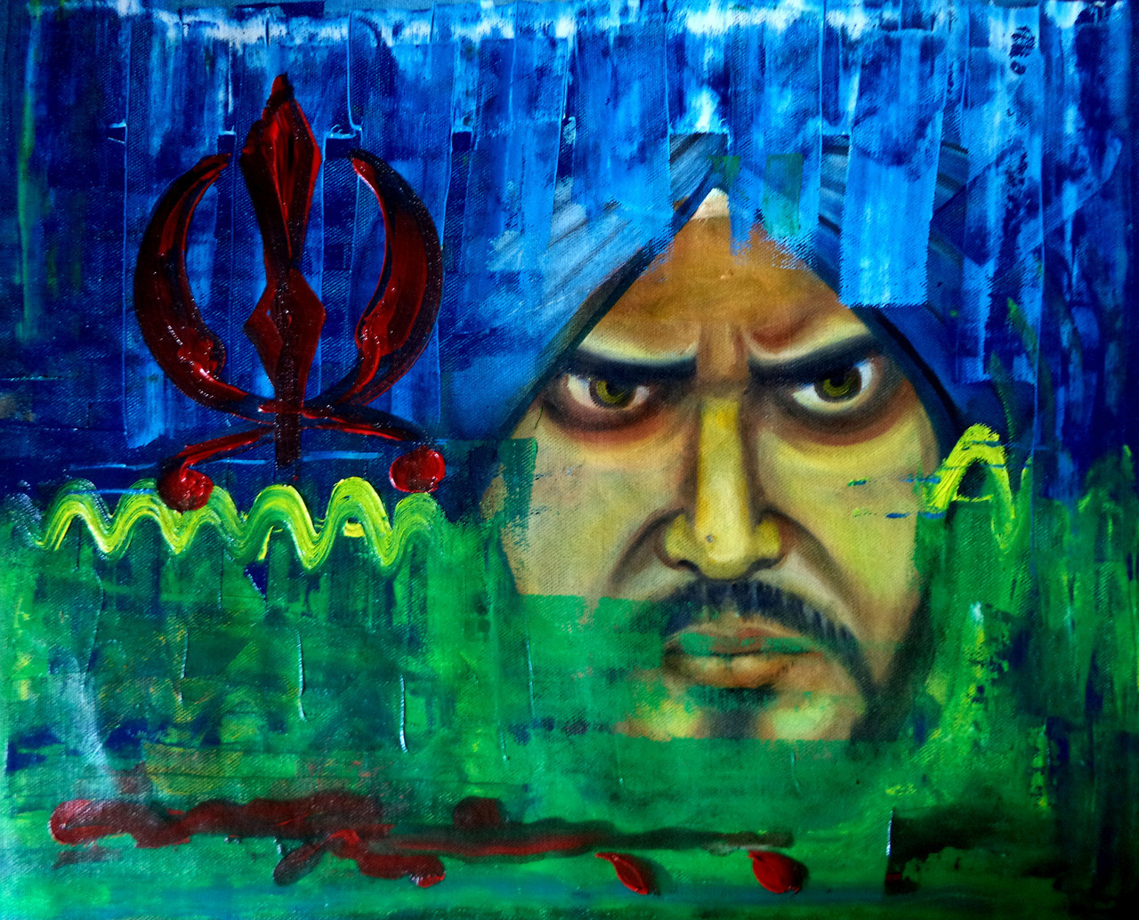 Buy Abstract Sikh by Ashish Shah@ Rs. 15790. Code:ART_AHSH06_1814 ...