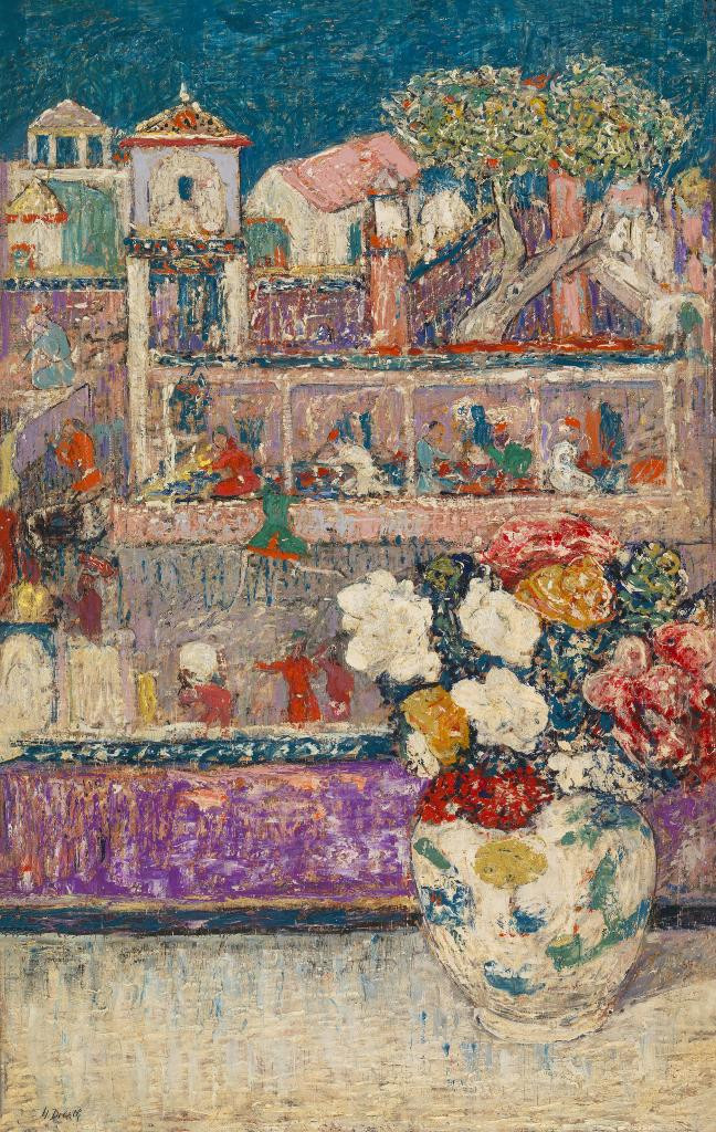 Buy Begonias - Impressionistic, Vibrant, Textured Painting Online | Fizdi