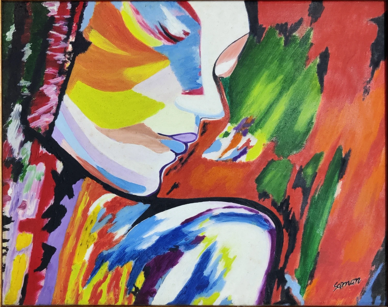 Buy Perceptive - Abstract, Modern, Portrait Painting Online | Fizdi