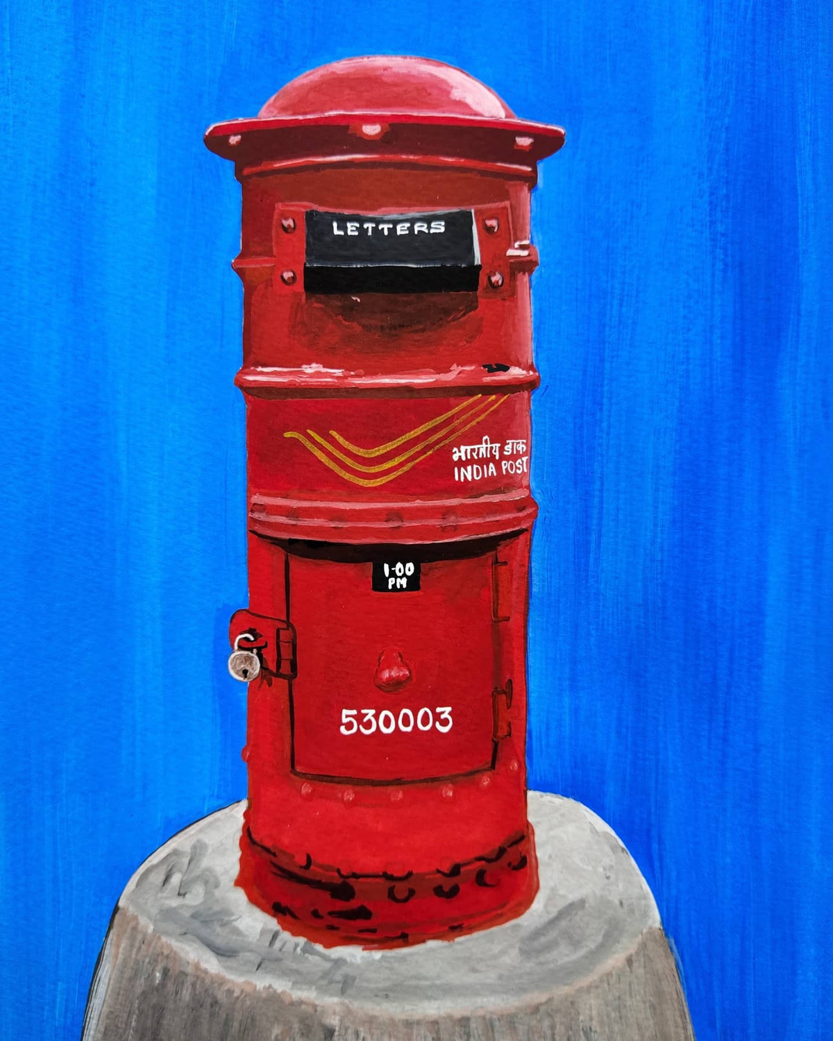 Buy post box Handmade Painting by SHIVA PRASAD REDDY. Code:ART_329 ...