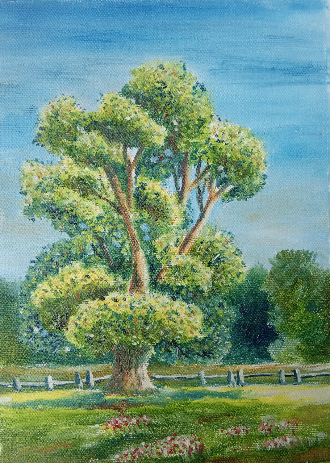 Buy The Giant Tree Handmade Painting by AJAY ANAND. Code:ART_8185_60273 ...