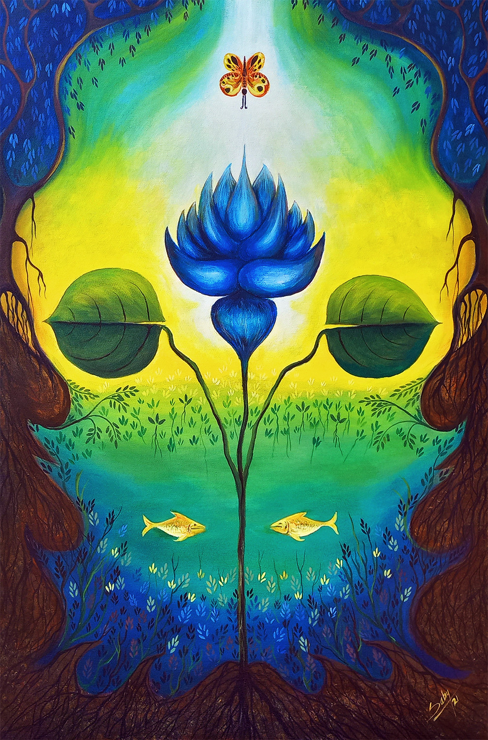 Buy Gracious - Surreal, Nature-inspired Painting Online | Fizdi