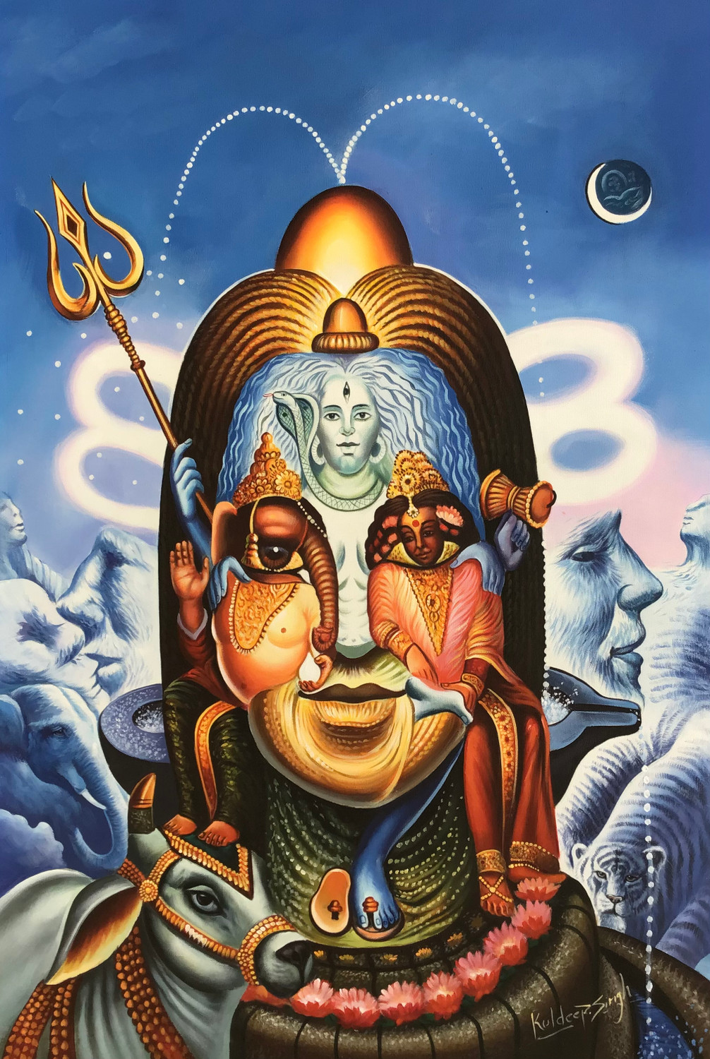 Beautiful Paintings Of Lord Shiva