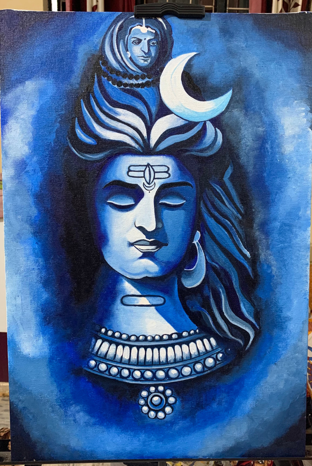 Buy Shiv painting Handmade Painting by SUCHISMITA DAS. Code:ART_8339 ...