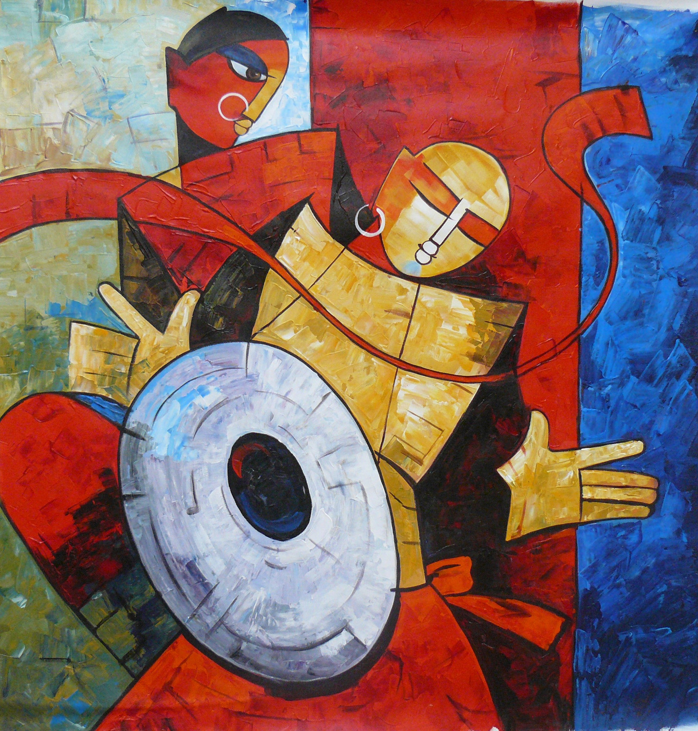 Buy MODERN ABSTRACT FIGURES BY ARTOHOLIC Handmade Painting by ARTOHOLIC ...