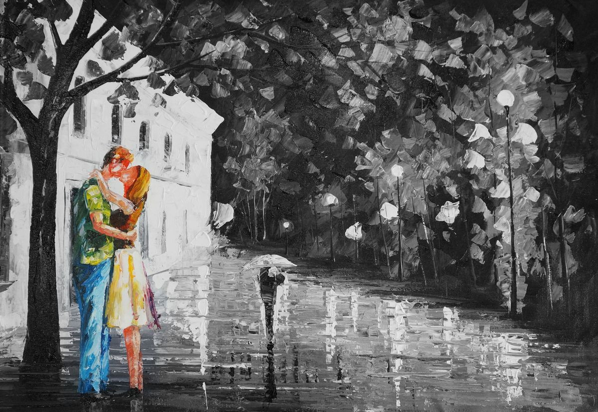 Buy Couple Love - Impressionist, Romantic Painting Online | Fizdi