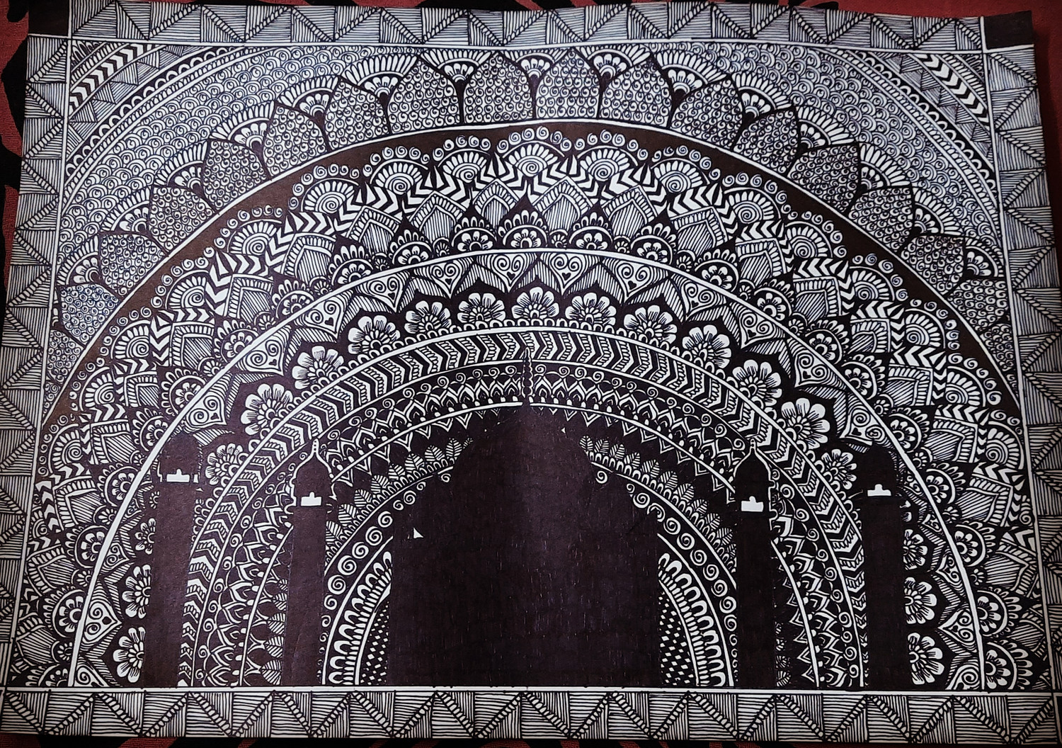 Buy Taj mahal mandala art Handmade Painting by RADHA SHARMA SHARMA ...