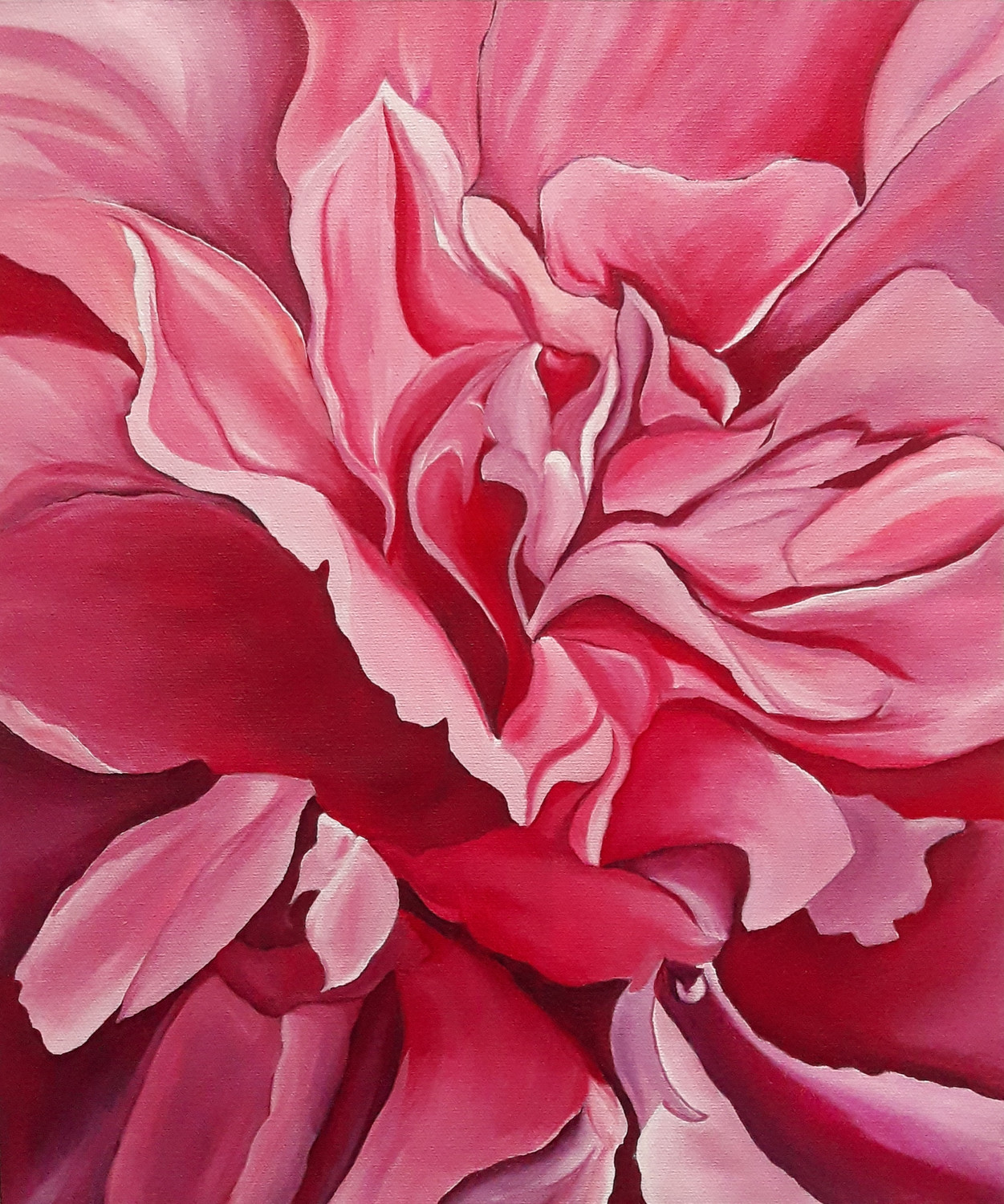 Abstract Peony Painting