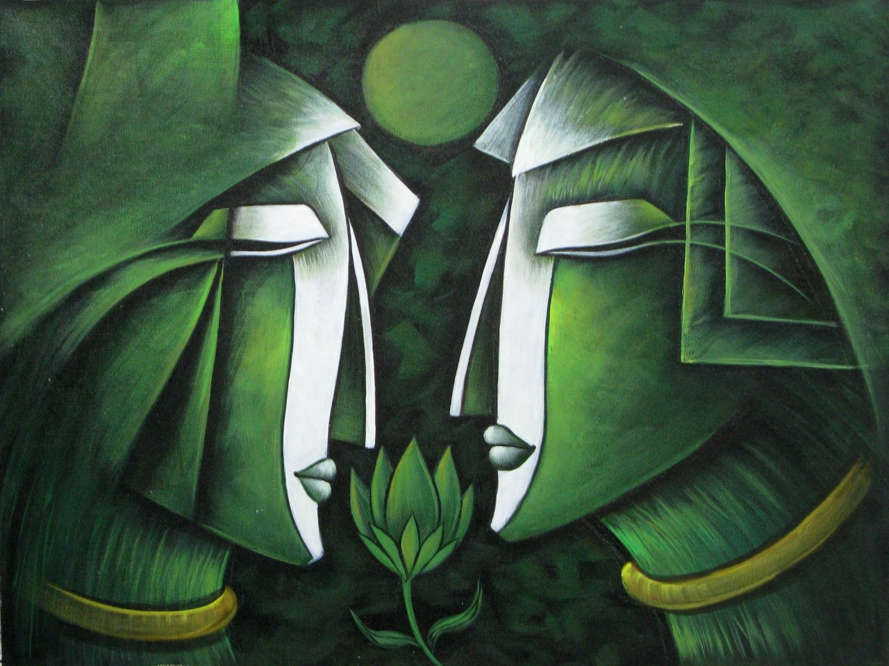 Buy Together As One - Abstract, Cubist, Geometric Painting Online | Fizdi